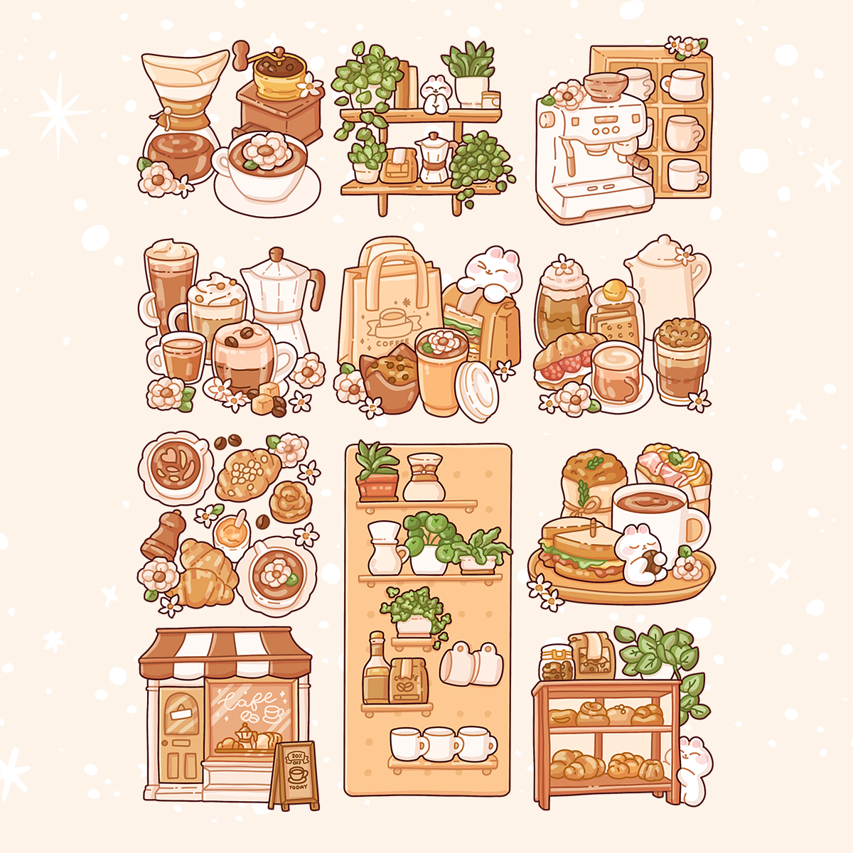 Coffee Kit (Patreon August 2023) Digital Set – Papershire