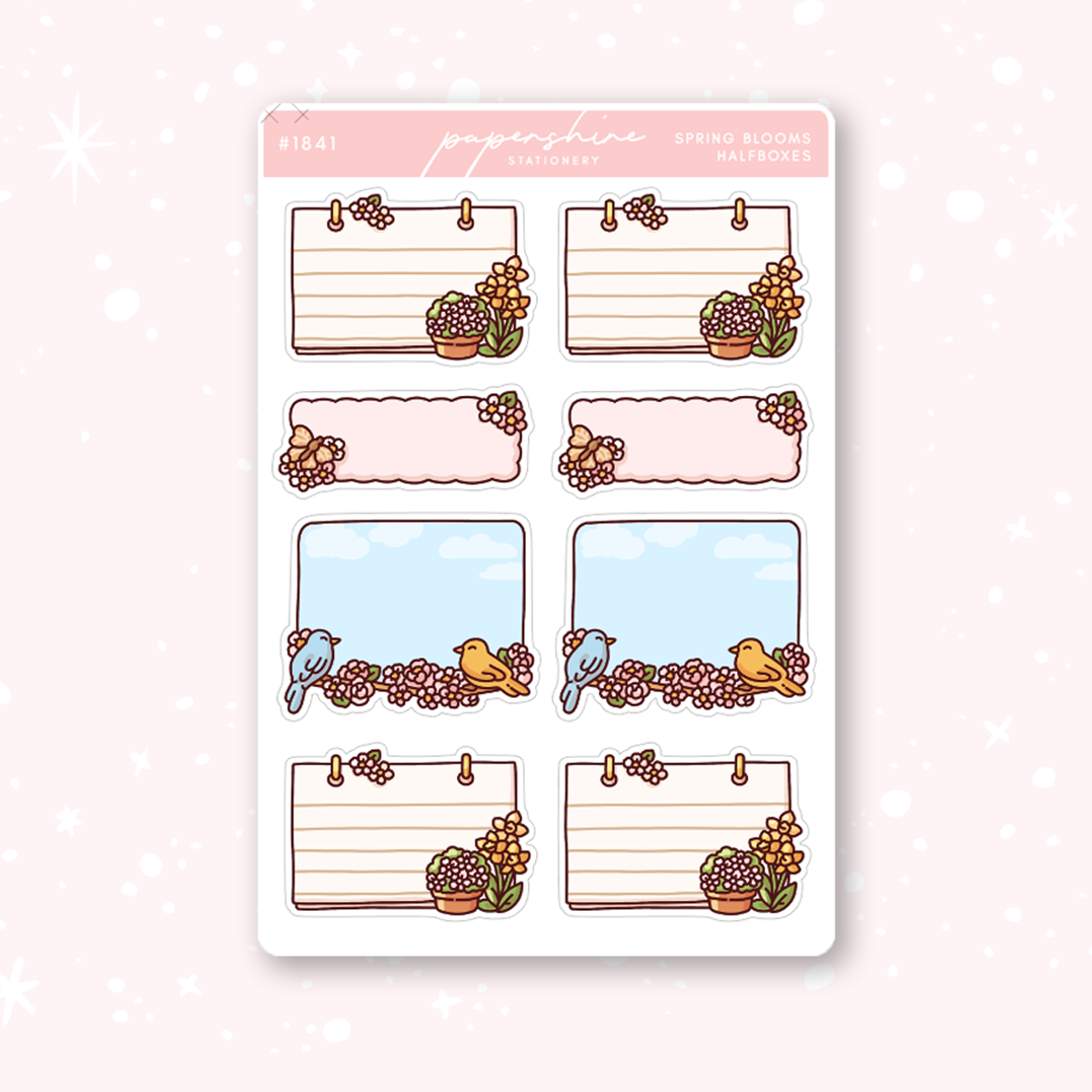 Spring Blooms Halfboxes Doodle Stickers – Papershire