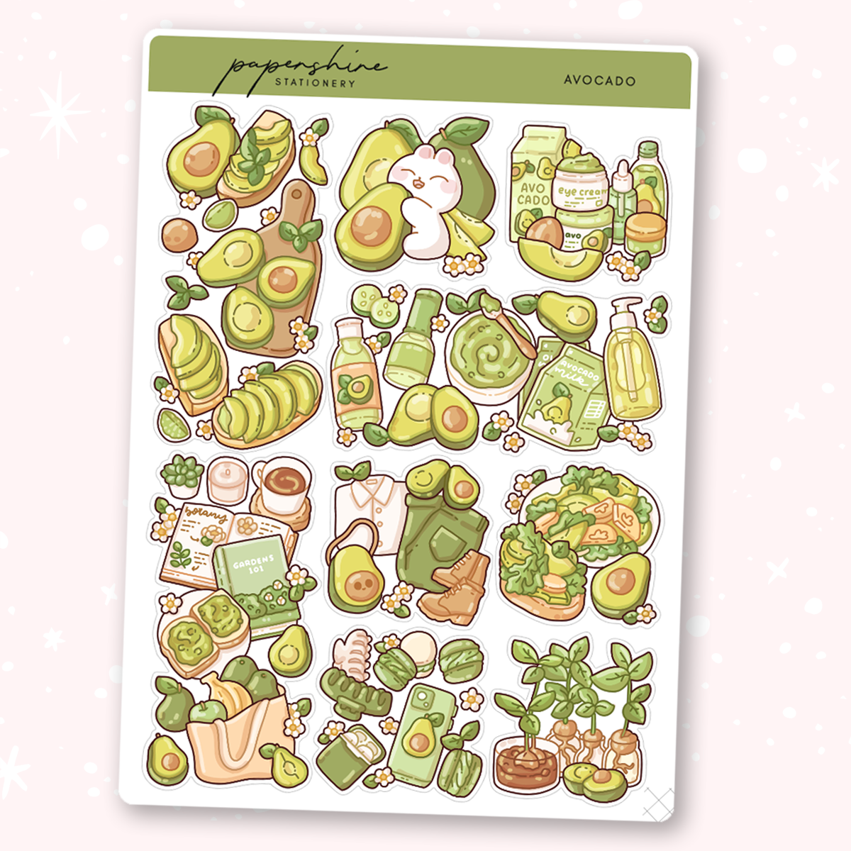 Avocado Bullet Journal Stickers – Papershire