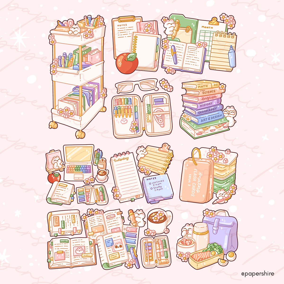 Back To School Kit (Patreon August 2024) Digital Set – Papershire