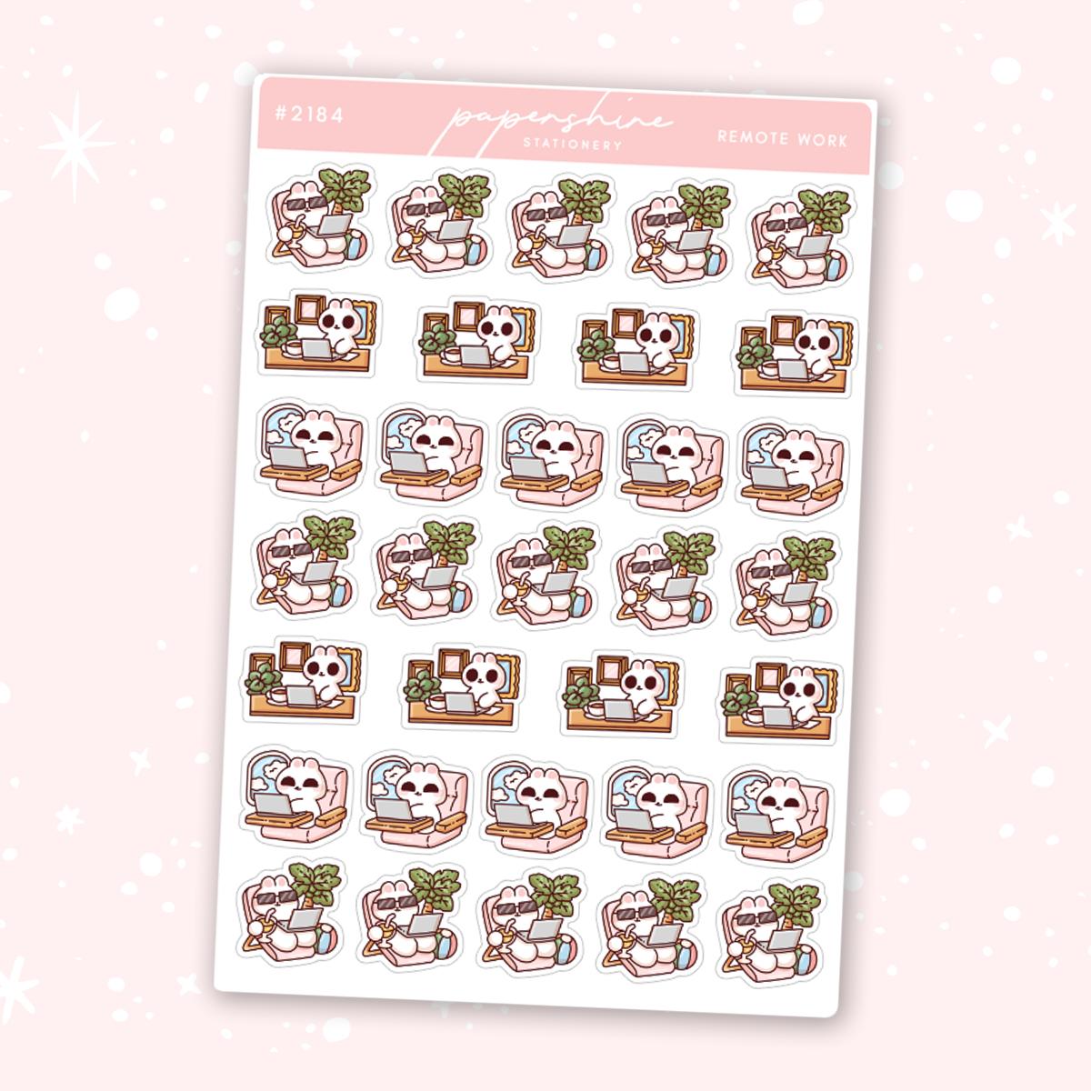 Remote Work Doodle Stickers – Papershire