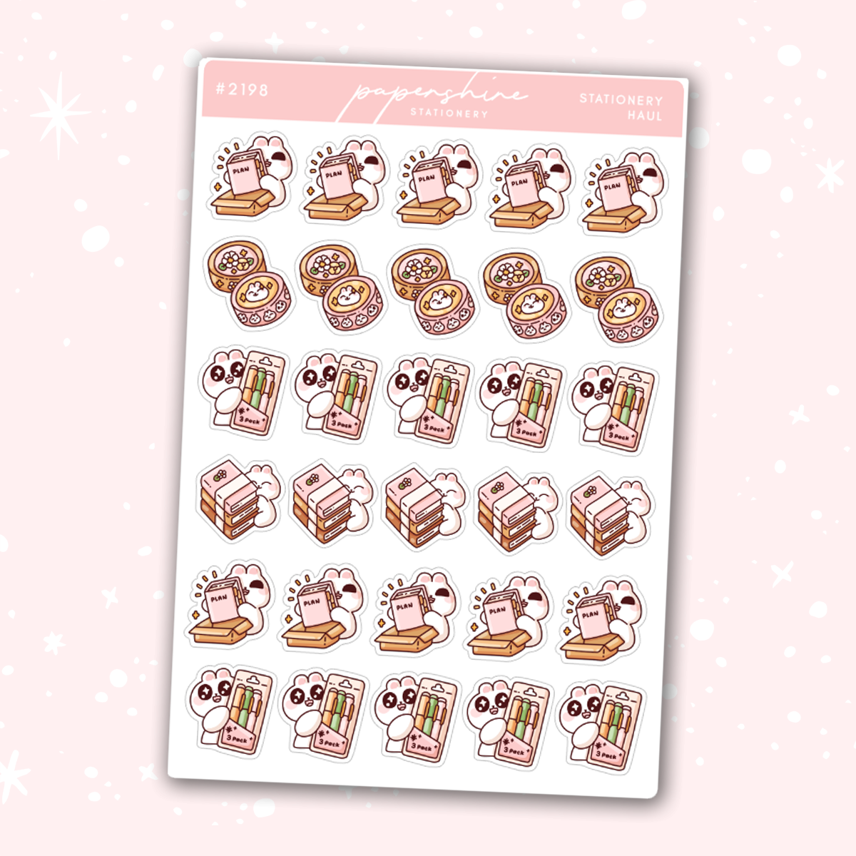 Stationery Haul Doodle Stickers – Papershire