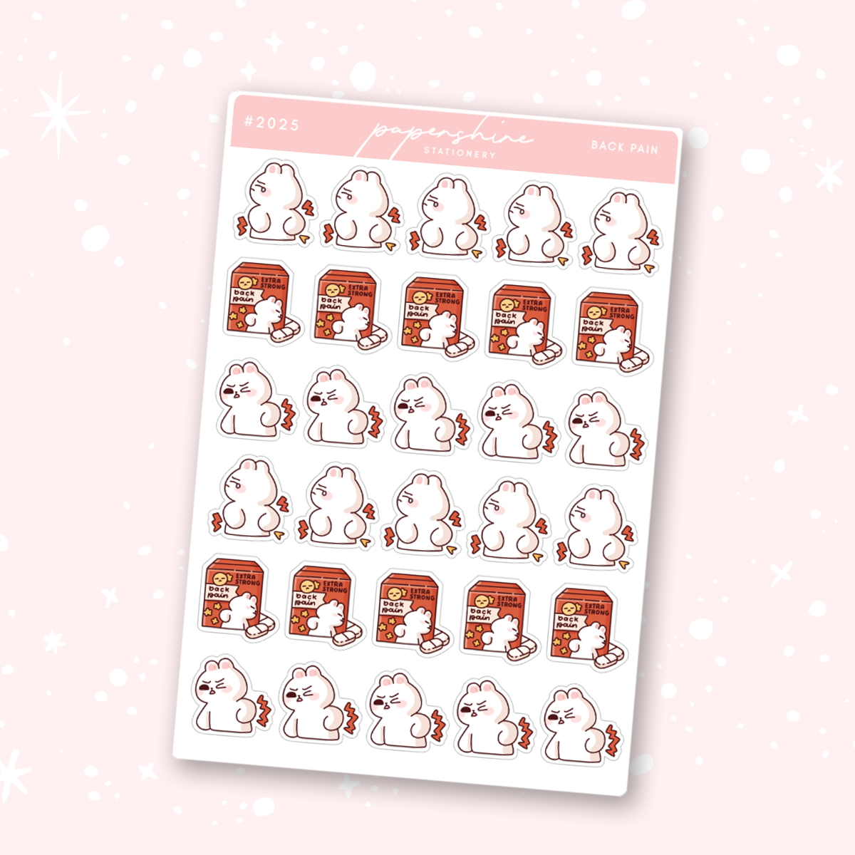 Back Pain Doodle Stickers – Papershire