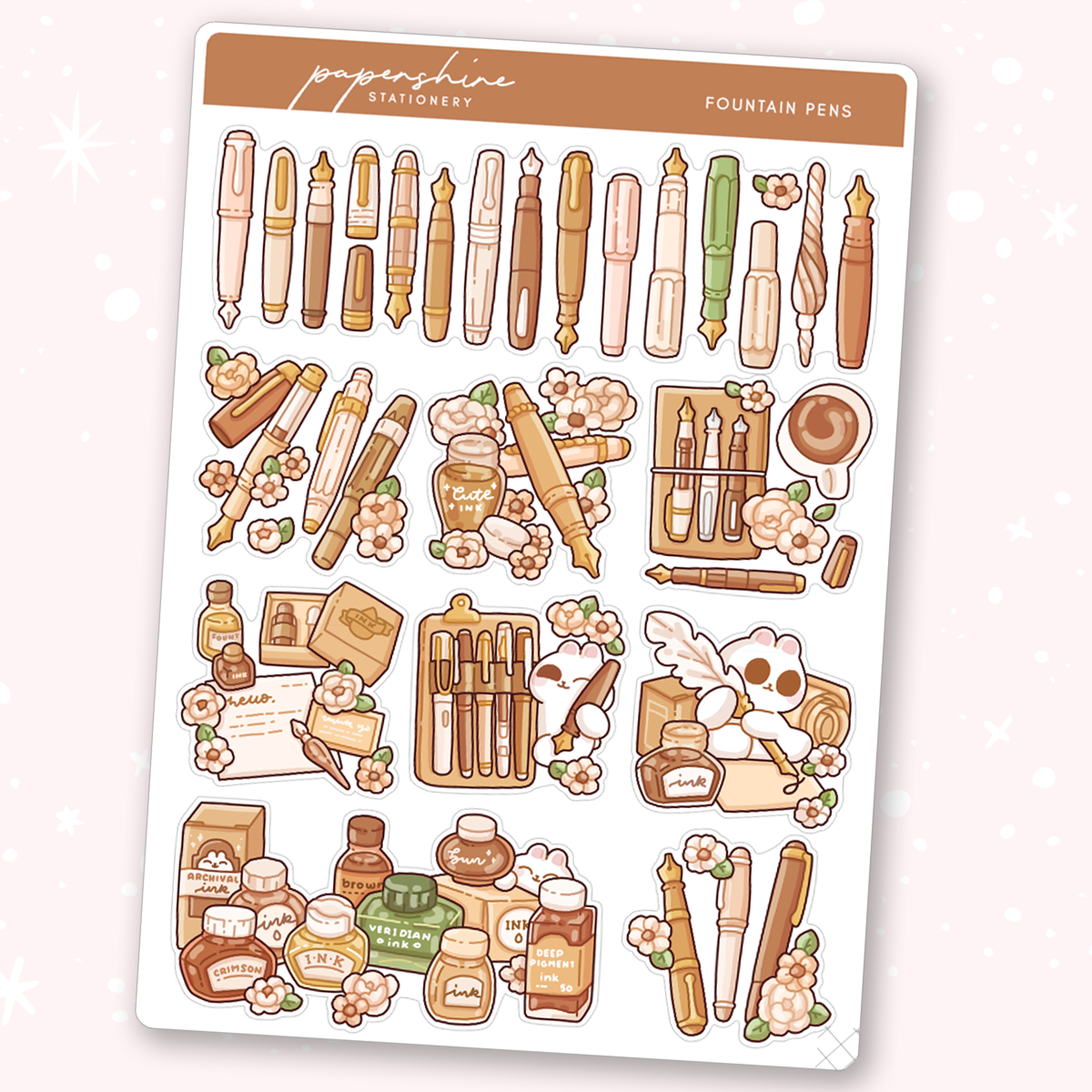 Fountain Pens Bullet Journal Stickers – Papershire