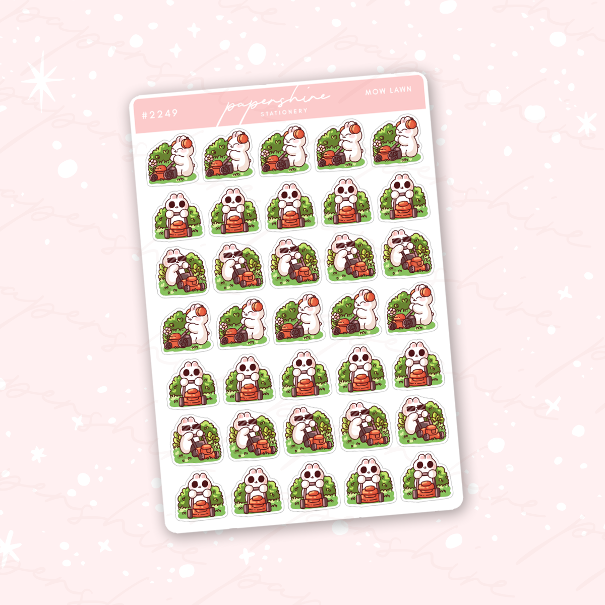 Mow Lawn Doodle Sticker – Papershire