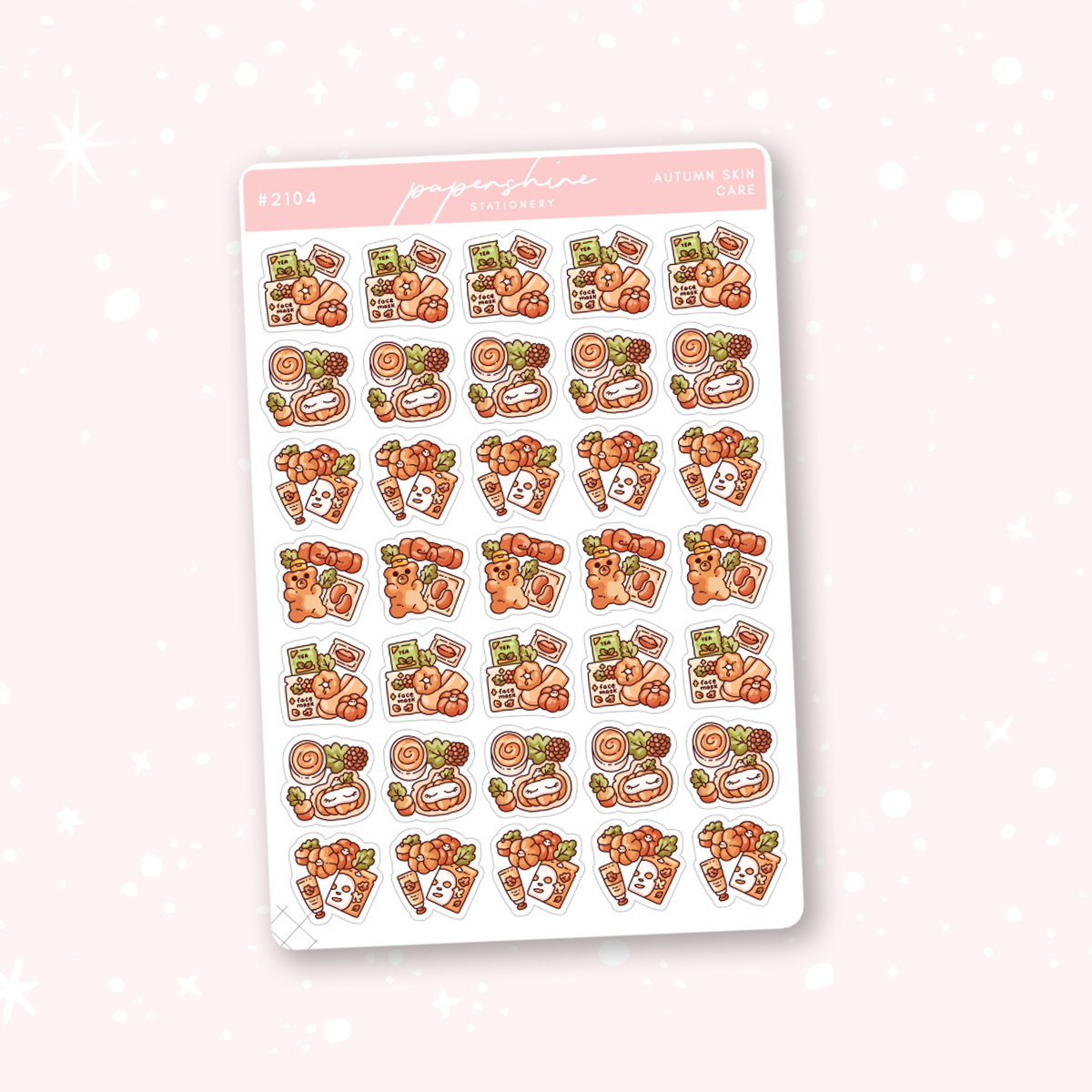 Autumn Skin Care Doodle Stickers – Papershire