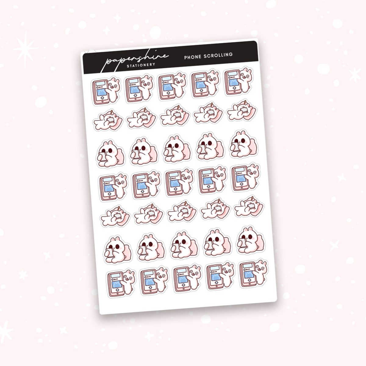 Phone Scrolling Doodle Stickers – Papershire