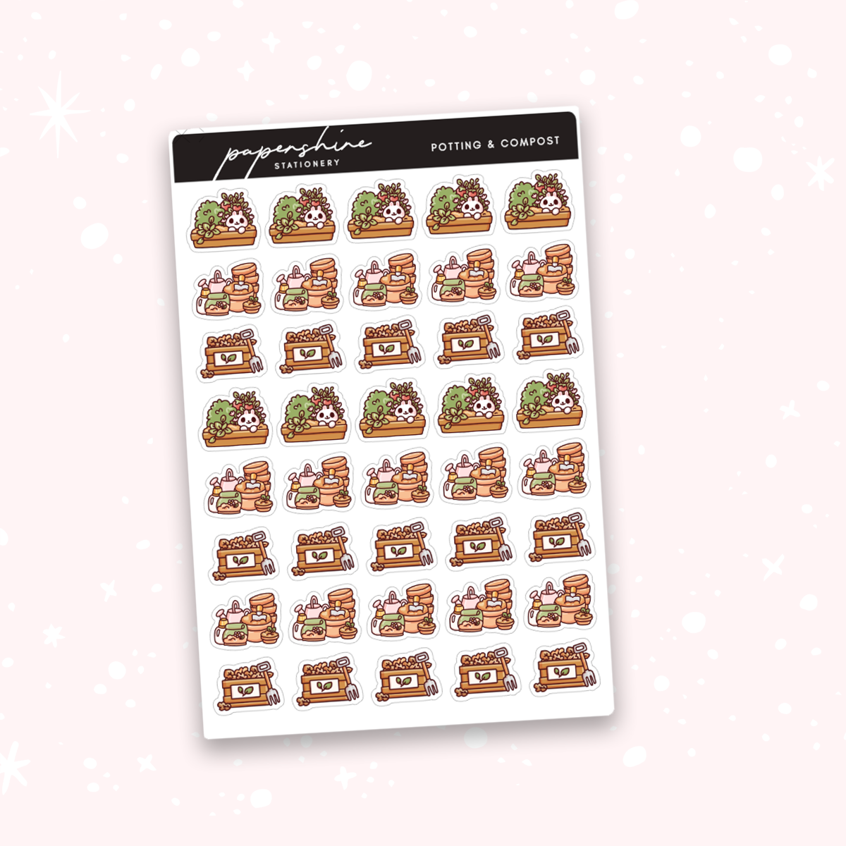 Potting & Compost Doodle Stickers – Papershire