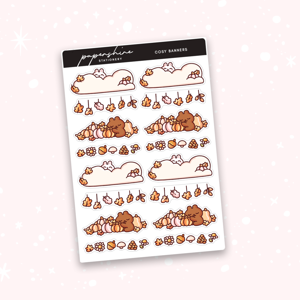 Cosy Banners Doodle Stickers – Papershire