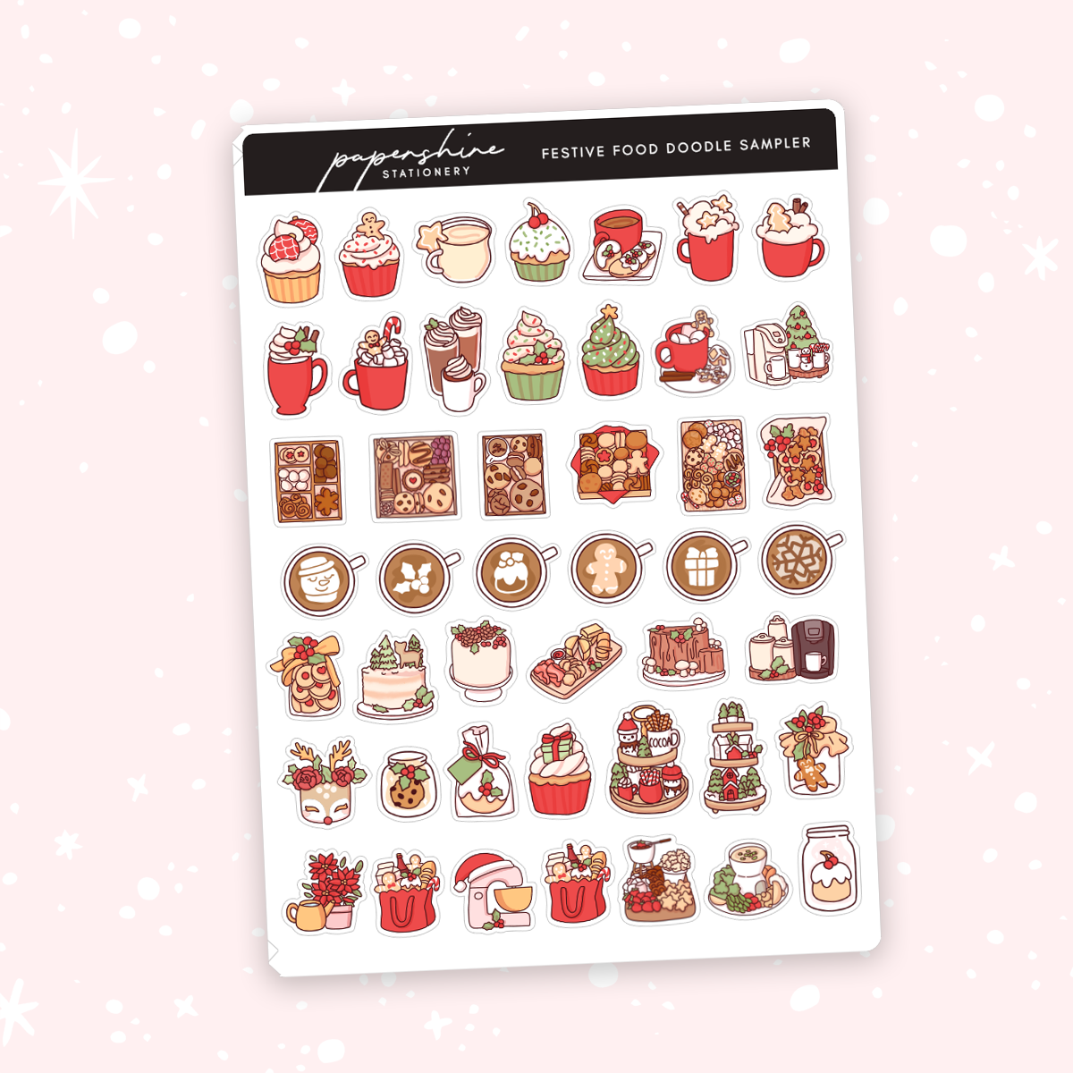 Festive Food Doodle Sampler Stickers – Papershire