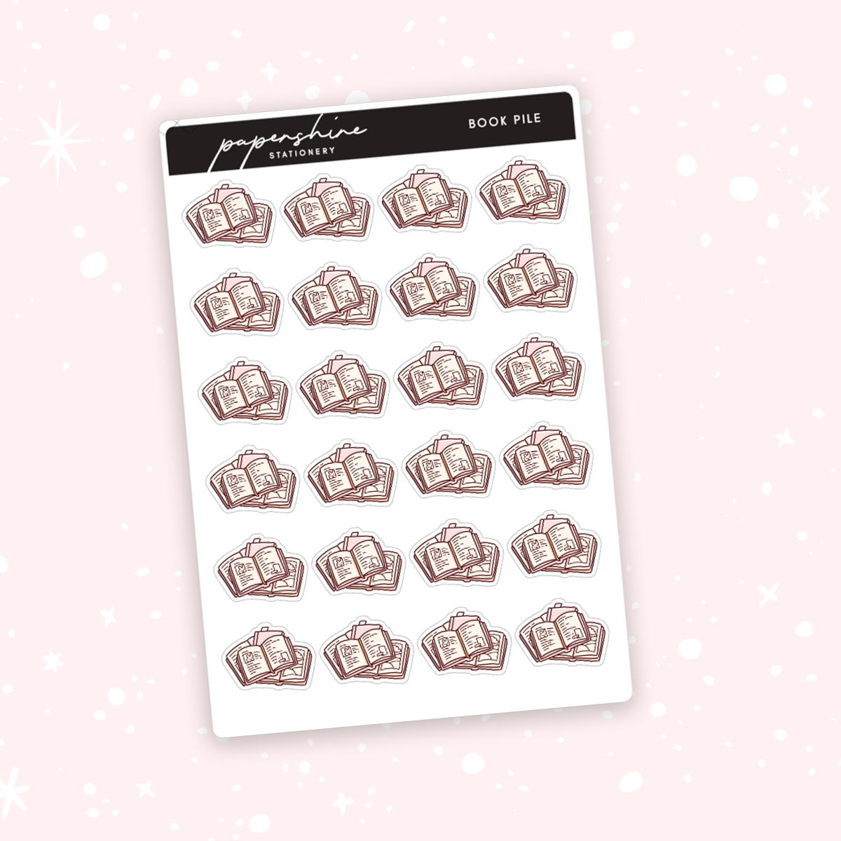 Book Pile Doodle Stickers – Papershire