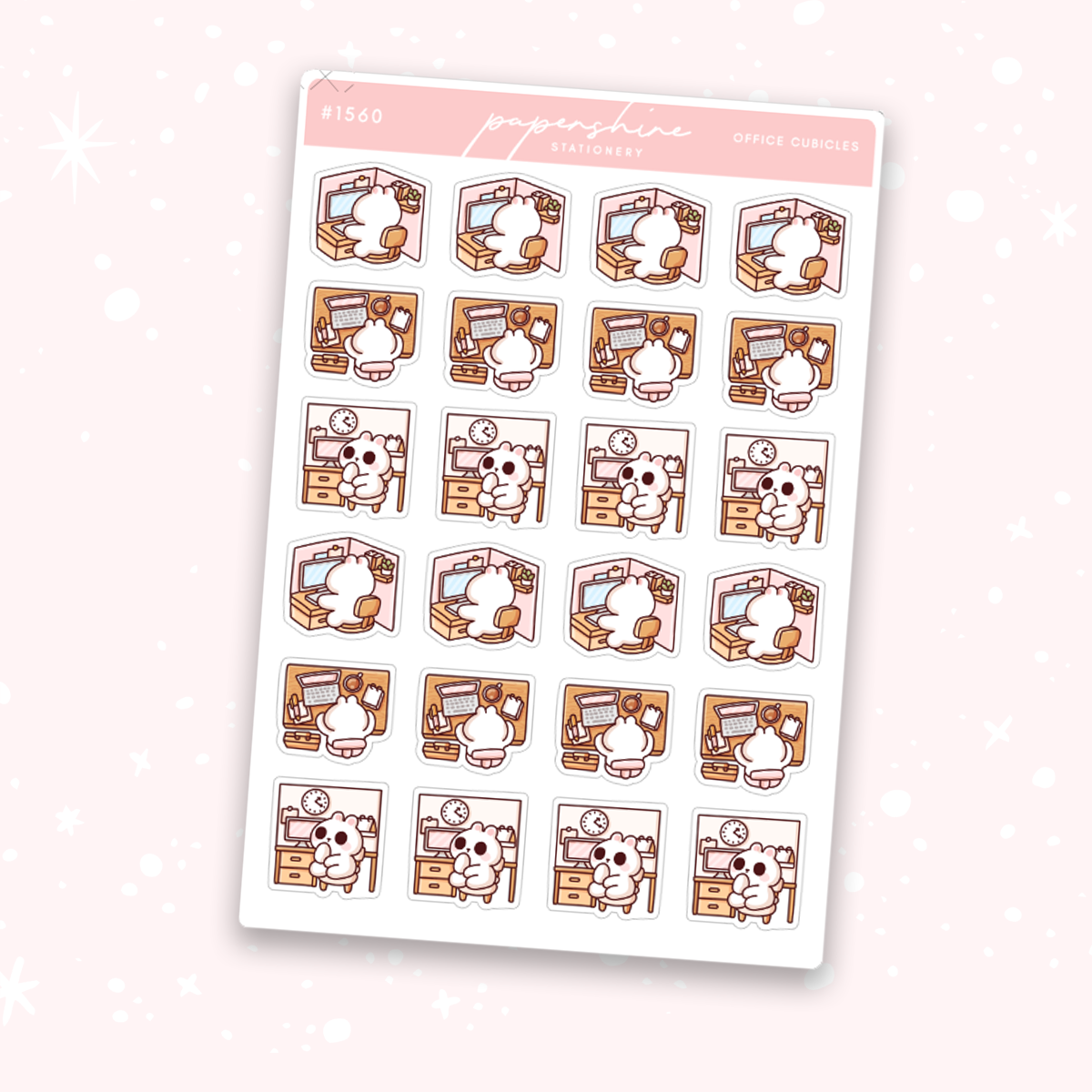 Office Cubicle Doodle Stickers – Papershire