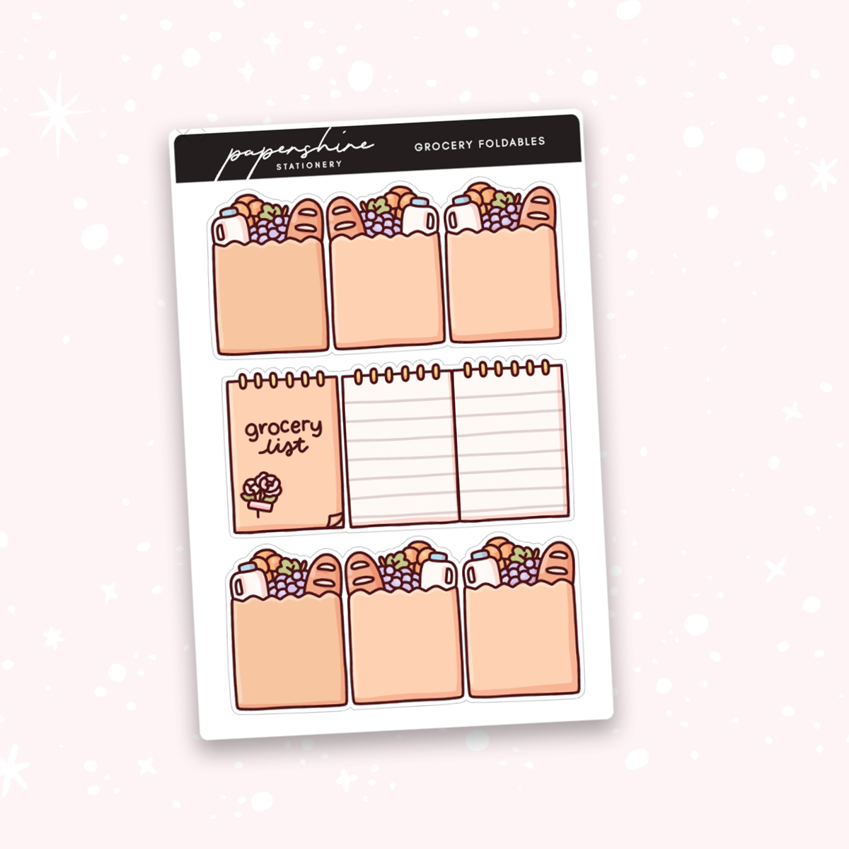 Foldable - Grocery Doodle Stickers – Papershire