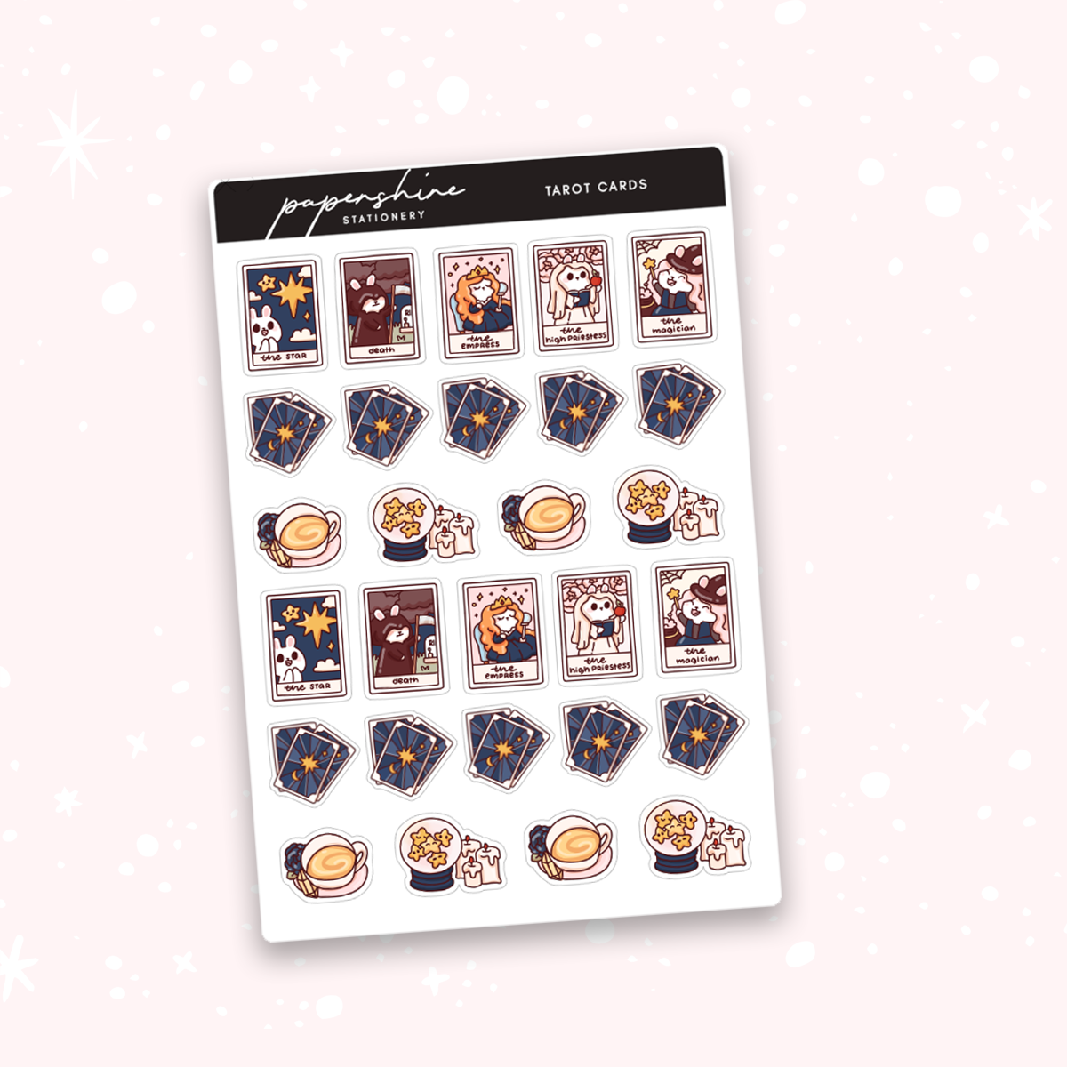 Tarot Cards Doodle Stickers – Papershire